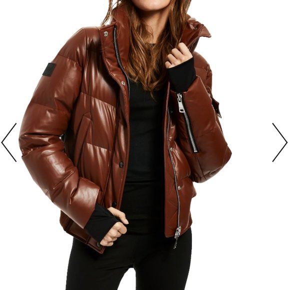 SAM. | Jackets & Coats | Sam Nyc Vegan Leather Cori Puffer | Poshmark